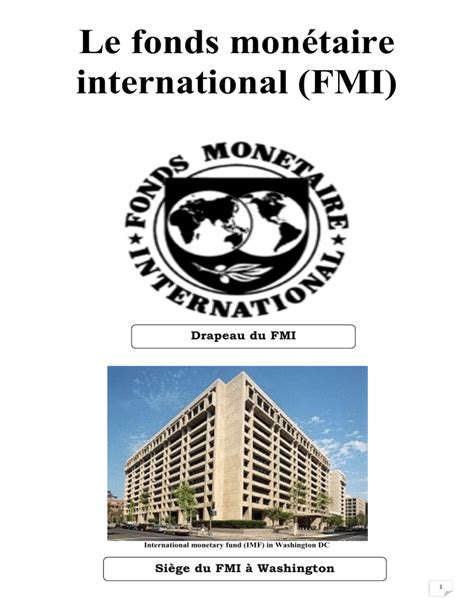Le fonds monétaire international