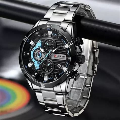 Relógio Masculino Curren 8402 Pulseira em Aço Inoxidavel Frete grátis