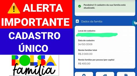 Alerta Importante Bolsa Fam Lia Renda Per Capita Aplicativo Do