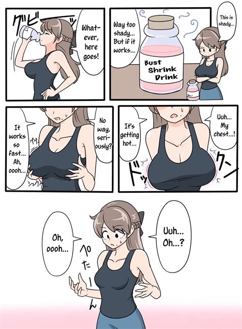 Rule 34 Big Breasts Breast Reduction Breast Shrinking Comic Drink