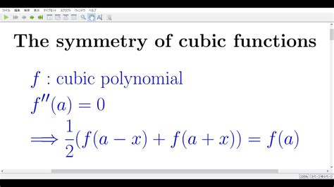 free topics 129 the symmetry of cubic functions youtube