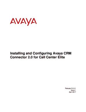 Fillable Online Installing And Configuring Avaya Crm Fax Email Print
