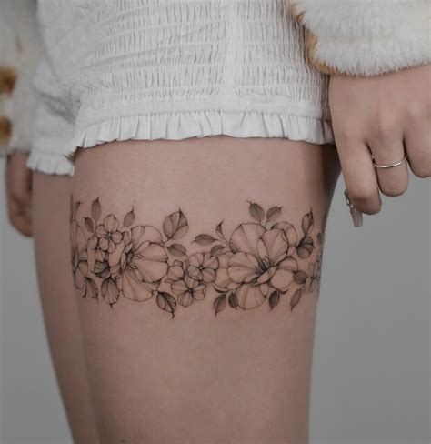 Flower Thigh Tattoo 01 TheFab20s