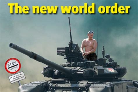 Półnagi Władimir Putin na czołgu The Economist pisze o nowym