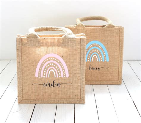 Saco de yute personalizado regalo nacimiento bautizo Etsy España