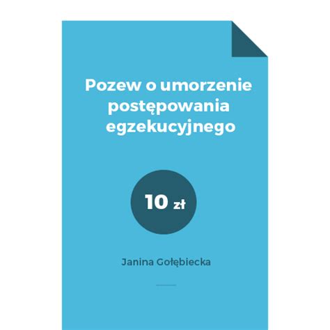 Pozew o umorzenie postępowania egzekucyjnego