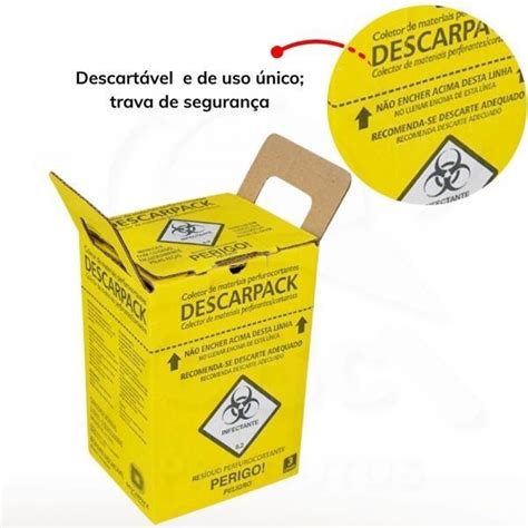 Caixa Coletora Para Material Perfurocortante 1 5L Descarpack Shopee