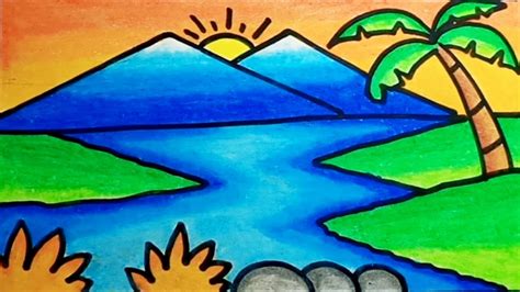 Cómo Dibujar Paisajes Naturales Con Pasteles Al Óleo Paso A Paso
