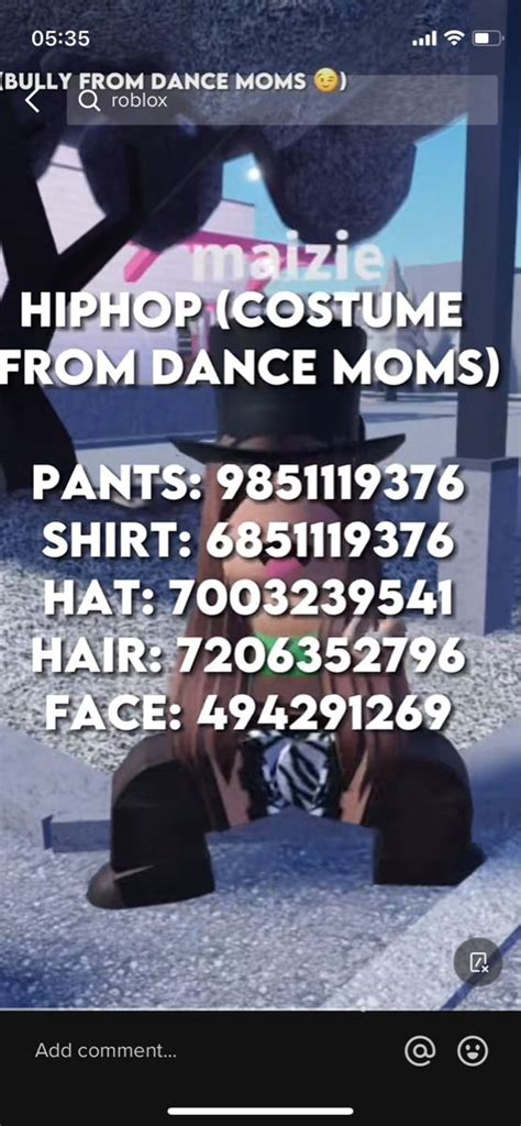 Dance Moms Outfits Dance Moms Costumes Hip Hop Costumes Roblox Codes