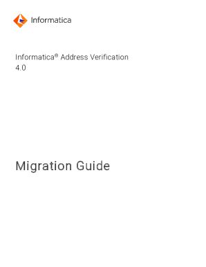 Fillable Online Informatica Address Verification 4 0 Migration