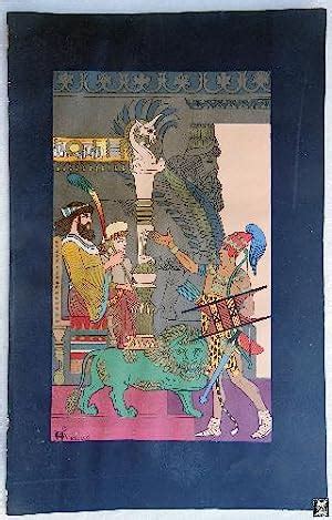 Antigua Lámina Old Plate LA HIJA DEL REY DE EGIPTO 3 von MÉLIDA