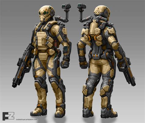 Near Future Exoskelenton Artwork Scifi Futuristic Scifiwarrior Exoskeleton Sci Fi Armor