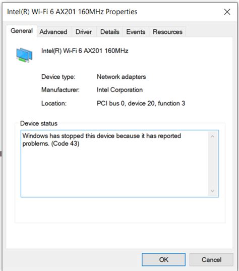 how to fix error code 43 or code 10 on wi fi driver microsoft community