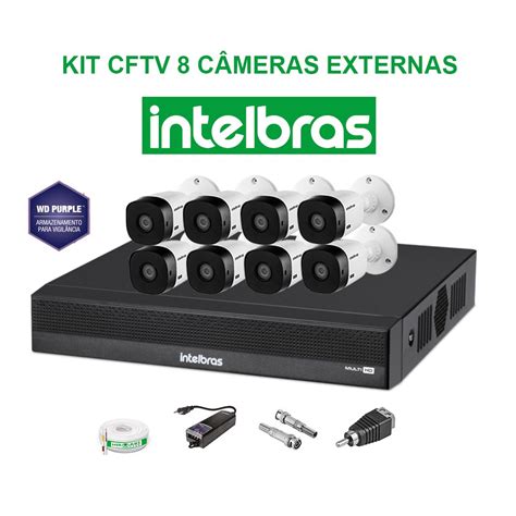KIT CFTV INTELBRAS 08 CÂMERAS HD 720P HiroakiCFTV Instalação de