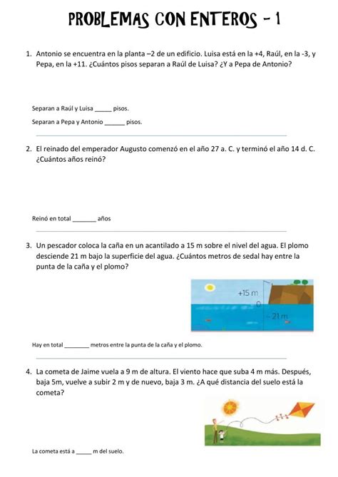 Ficha Online De Numeros Positivos Y Negativos Para Ep Puedes Hacer