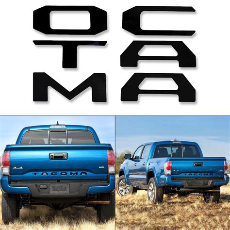 MOTORS BLACK Tailgate Insert Letters Decal Vinyl Stickers For Toyota