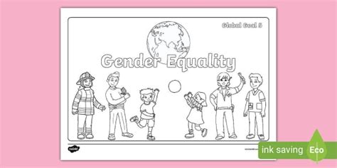 All About Global Goals Gender Equality Colouring Activity