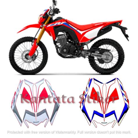 Jual STIKER STRIPING LIS LES BODY MOTOR HONDA CRF 150L 2021 STANDAR