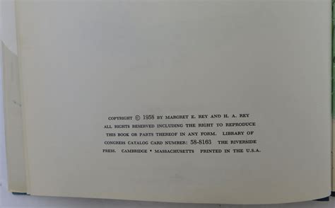 Curious George Flies A Kite Von Rey Margret Very Good Hardcover 1958