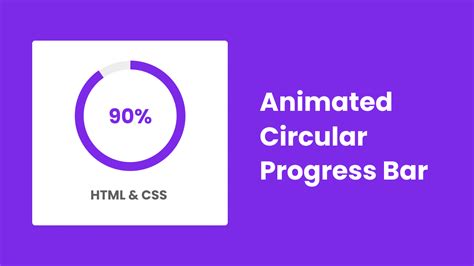 create circular progress bar in html css and javascript