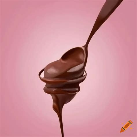 Watercolor Of Chocolate Pouring On A Pink Background On Craiyon