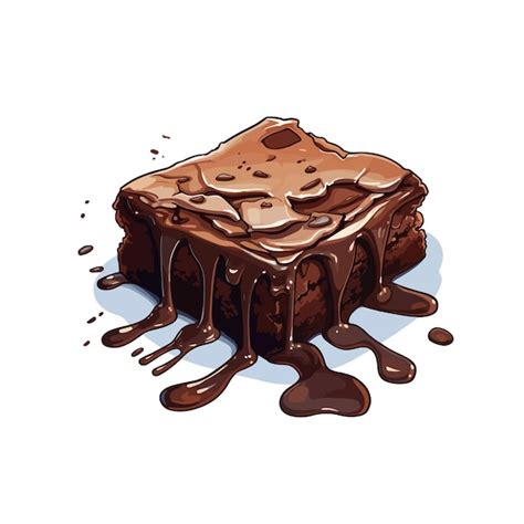 Premium Vector Vector Chocolate Brownie Illustration