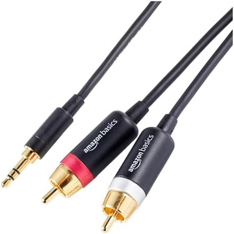 Amazon Basics 3 5mm To 2 Male RCA Adapter Audio Stereo Cable 4 Feet