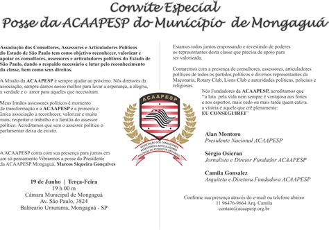Convitepossemonga Acaapesp