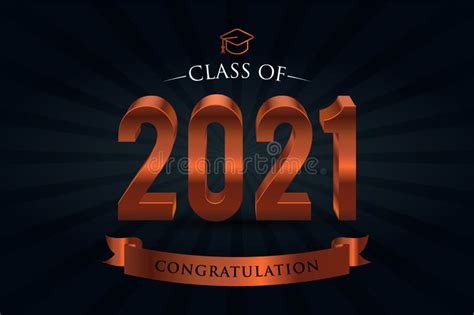Classe 2021 D obtention D un Diplôme D études Secondaires Illustration