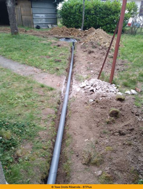 Raccordement tout à l égout eaux usées BT PLUS Chantier