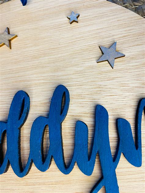 Prénom en bois personnalisé 25cm anniversaire naissance Etsy