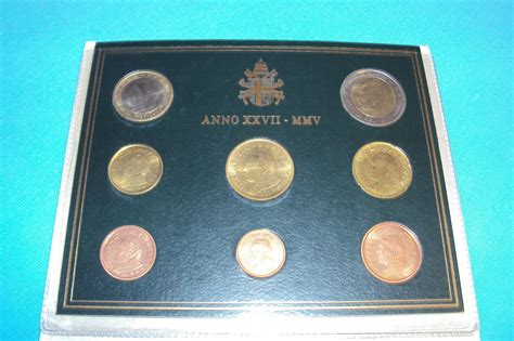 Vatikan 2005 KMS Satz Vaticano 2 Euro Kursmünze Papst Paul II