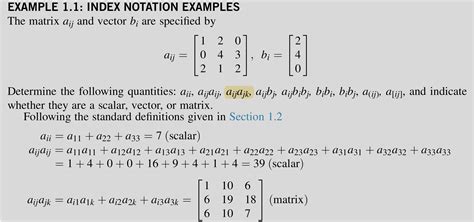 solved example 1 1 index notation examples the matrix aij