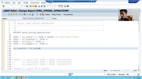 28 abap programming string operations substring processing youtube