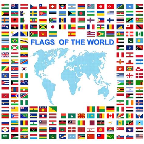 Conjunto De Banderas De Estados Soberanos Del Mundo Firmadas Por Los