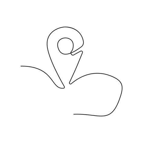 Premium Vector Oneline Location Pointers Drawing And Continuous