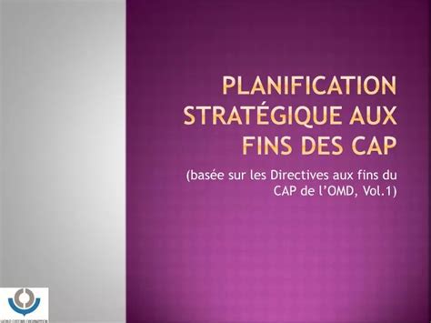 PPT PLANIFICATION STRATÉGIQUE AUX FINS DES CAP PowerPoint