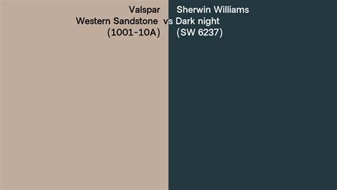 Valspar Western Sandstone 1001 10A Vs Sherwin Williams Dark Night SW