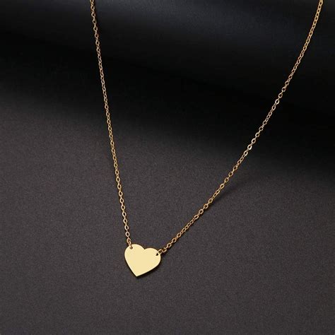 N X Collar Collar de Cadena de corazón Simple Joyería de Acero