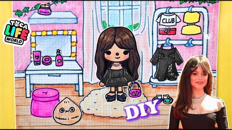 Jenna Ortega In Toca Life World Dress Room Paper DIY Papercraft