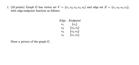 solved 1 10 points graph g has vertex set