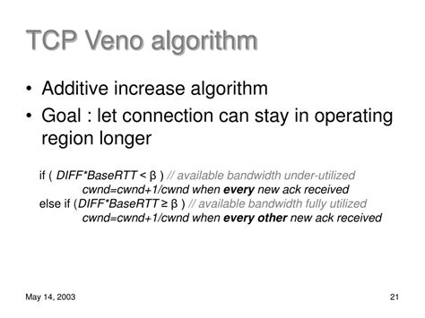 ppt tcp veno tcp enhancement for transmission over wireless access networks powerpoint