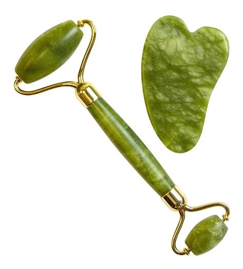 Kit Rodillo Jade Masajeador Facial Mas Piedra Jade Zebbris Shop