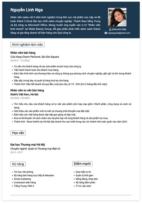 Cách viết CV nhân viên kinh doanh bán hàng kèm mẫu tips CakeResume