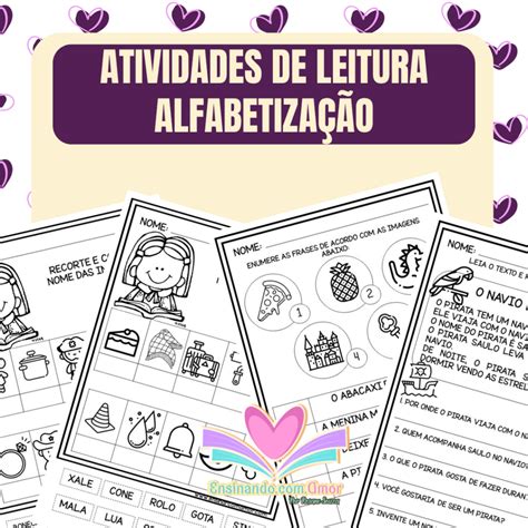 Atividades De Leitura Alfabetiza O Ensinar Amor