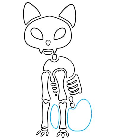 How To Draw A Cat Skeleton Really Easy Drawing Tutorial
