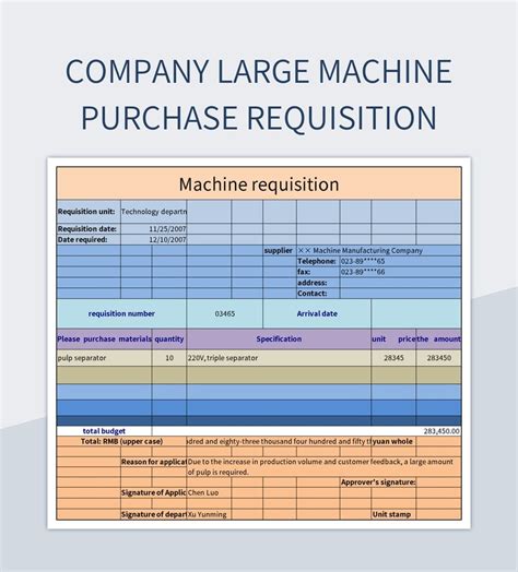 Free Purchase Requisition Form Templates For Google Sheets And