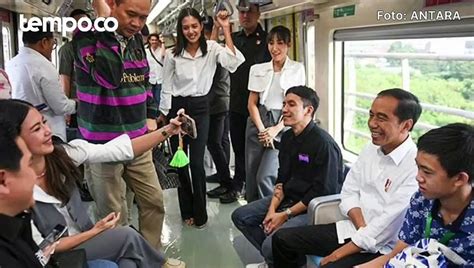 Jokowi Ajak Sejumlah Artis Dan Influencer Jajal LRT Jabodebek Video