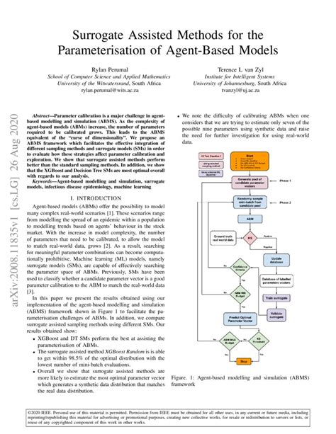 surrogate assisted methods for the parameterisation of agent based models deepai