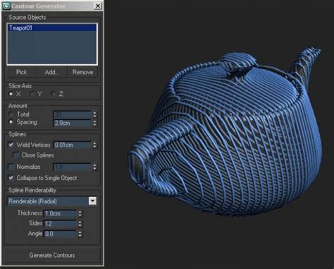 Contour Generator Es Un Script Para 3ds Max Gratuito Que Permite
